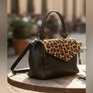 Luana Ferracuti | Bags | Luana Ferracuti Two Sided Leopard Printblack ...